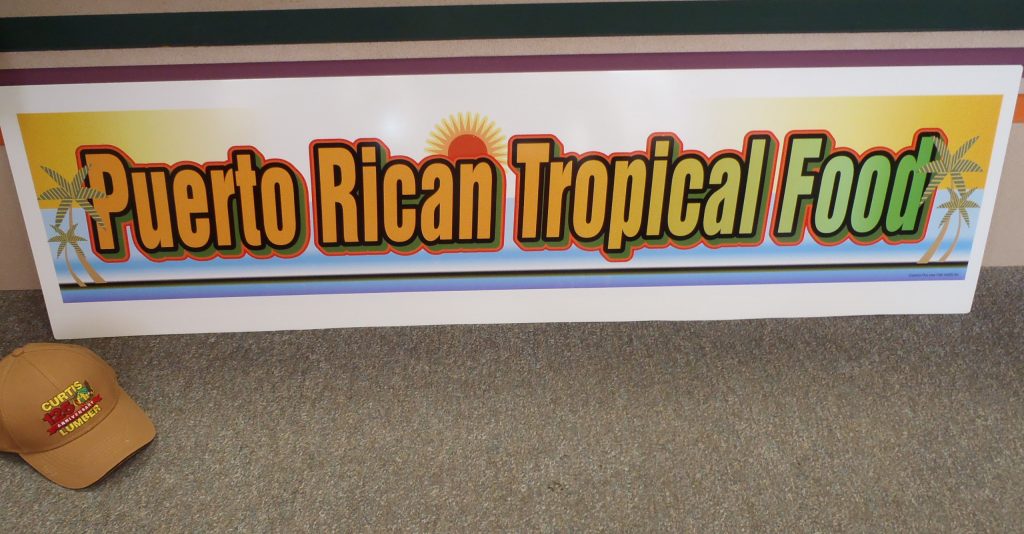 Puerto Rican Tropical Food sign – Graphics Plus