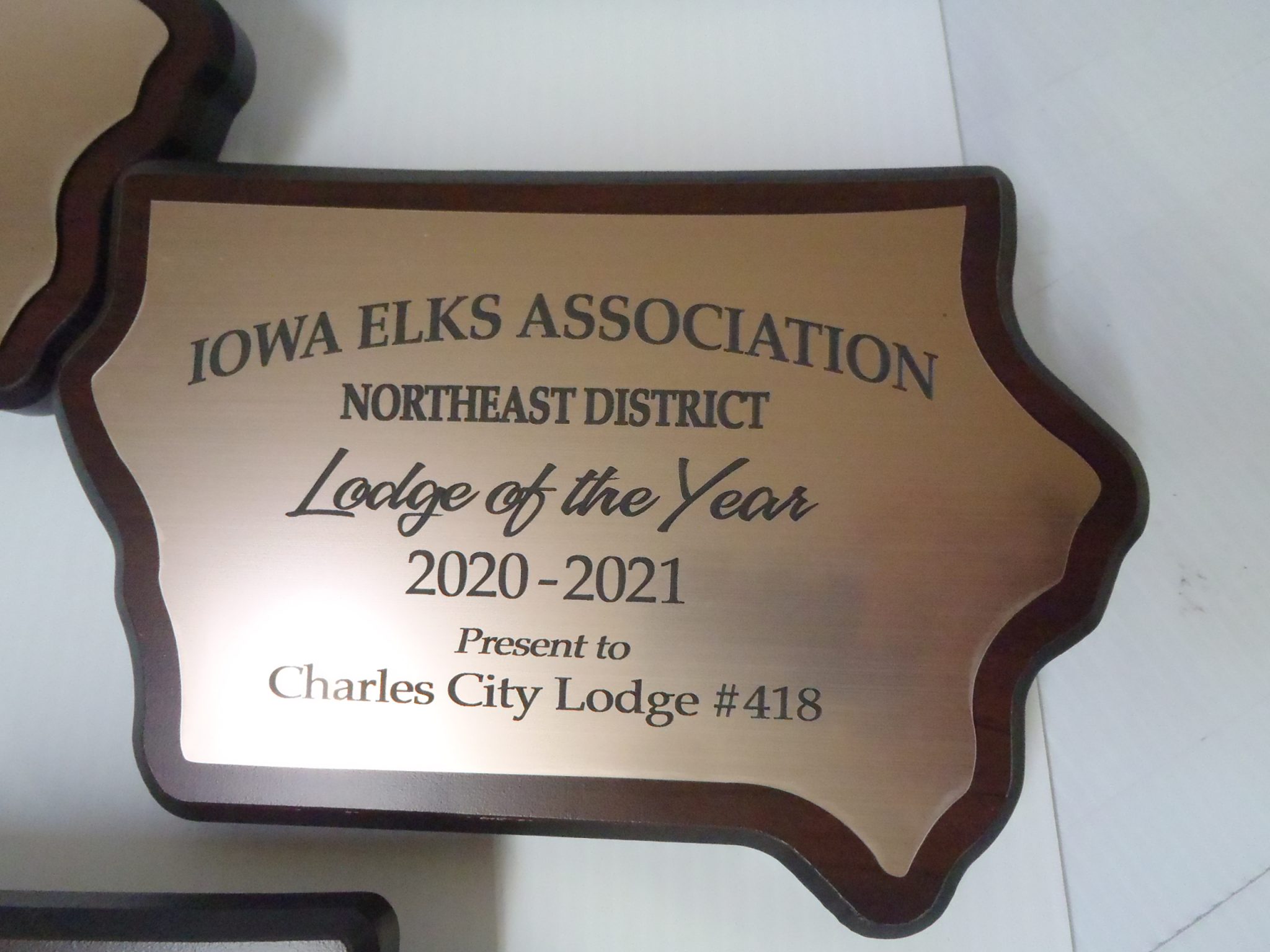 Iowa Elks Association lodge plaques – Graphics Plus